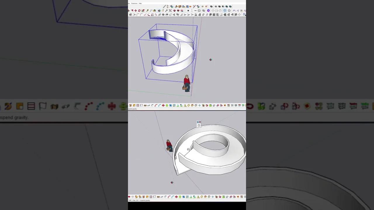 how to create ramp in sketchup | shape bender plugin | sketchup tutorial