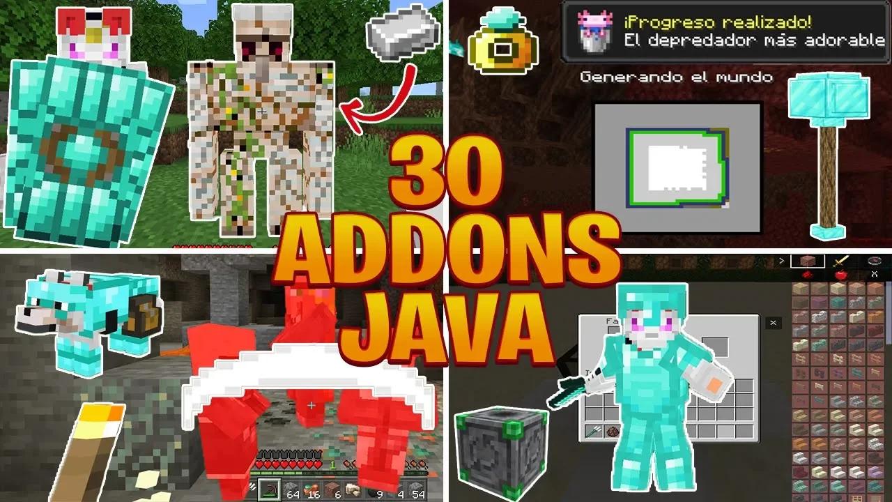 😱TOP 30 MEJORES ADDONS DE JAVA PARA MINECRAFT PE 1.17 - MODS DE JAVA PARA MINECRAFT PE - JAVA ADDONS