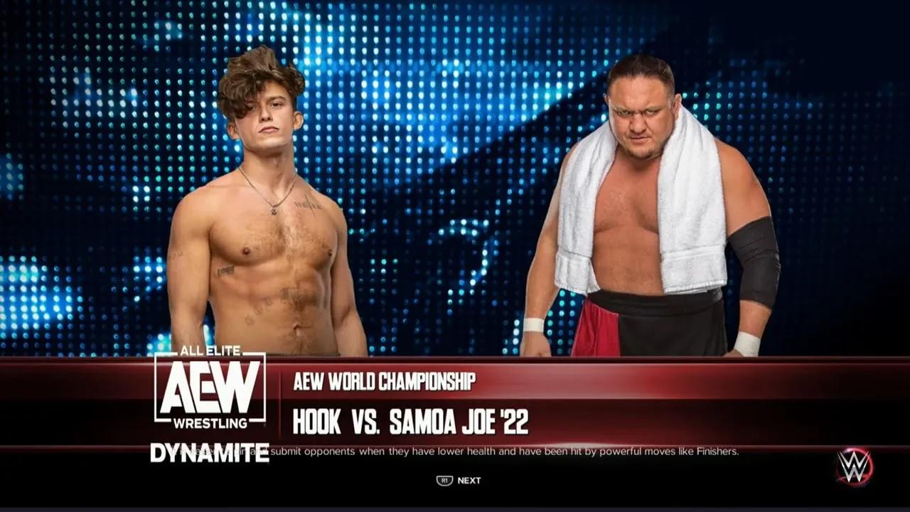 AEW Dynamite Samoa Joe vs HOOK AEW World Championship