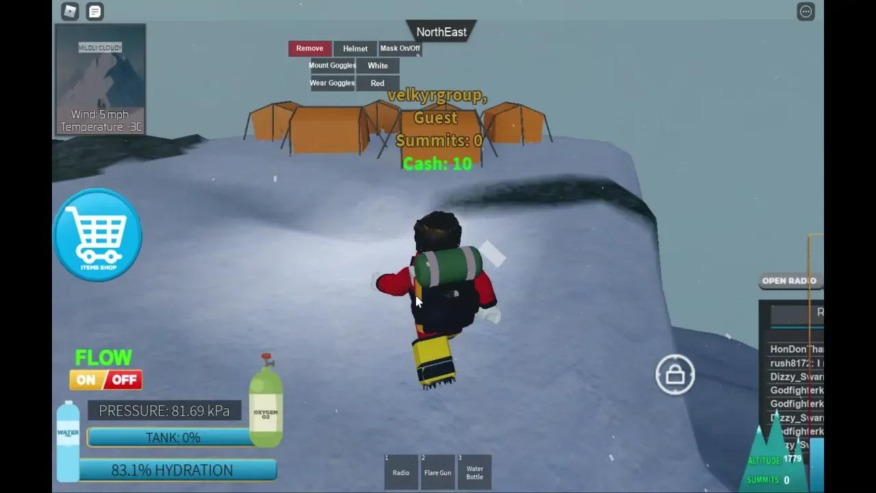 Climbing the tallest mountain (in Roblox)!
