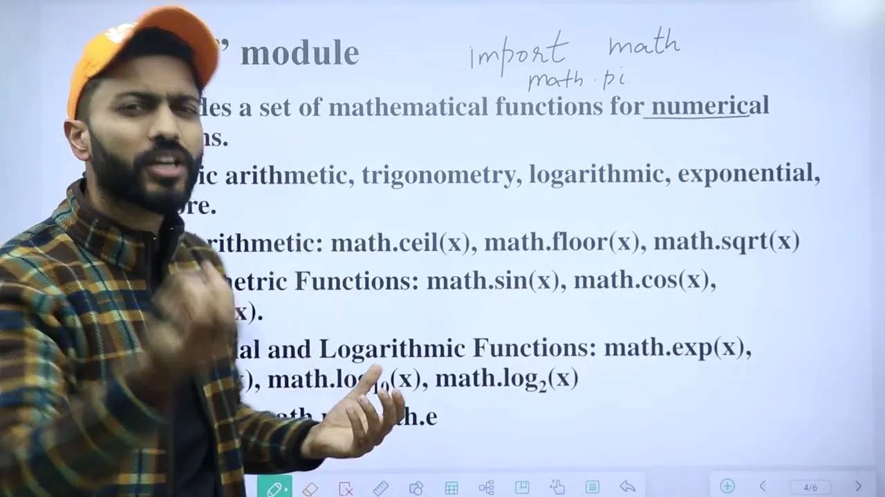 Math Module in Python with example