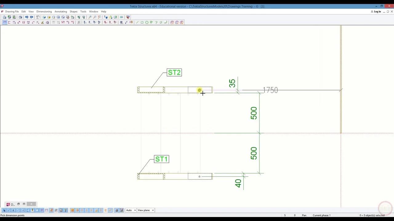 Tekla Structures Basics of Drawings part 2