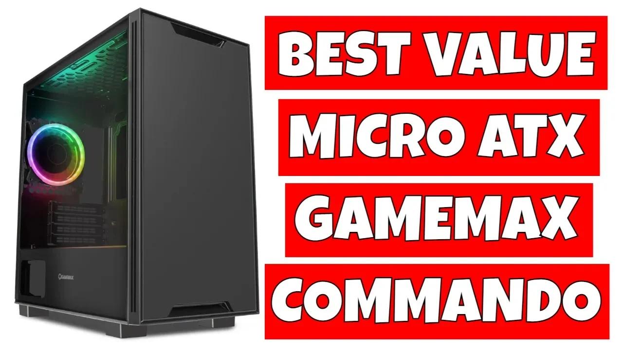 BEST Value MATX Gaming PC Case Gamemax Commando BLACK