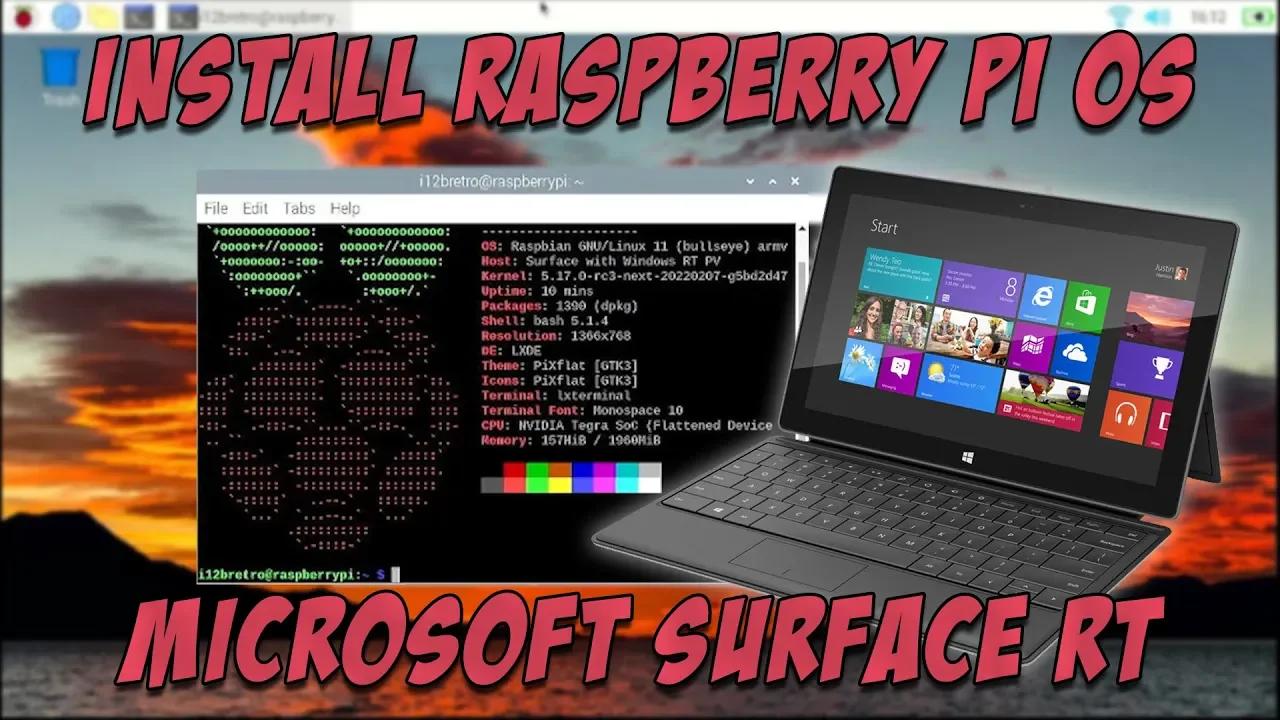 Install Raspberry Pi OS on the Microsoft Surface RT Tablet