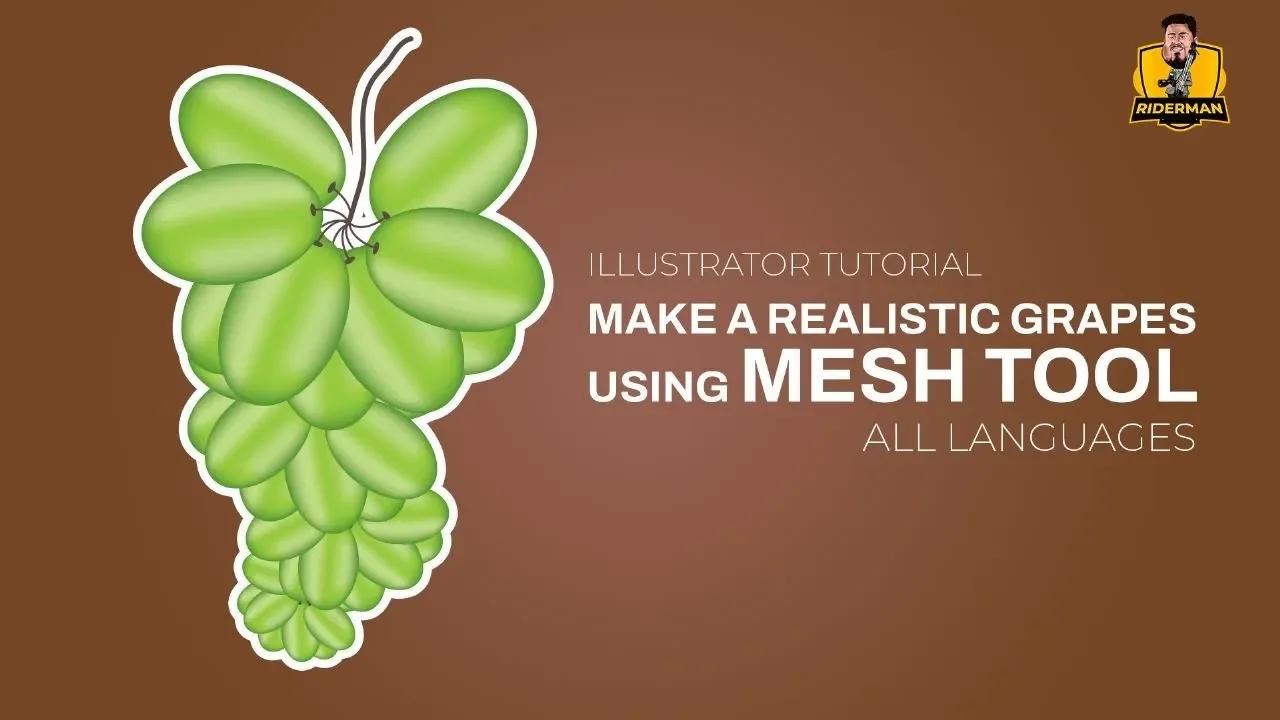 Make a Realistic Grapes using Mesh Tool | Illustrator Tutorial
