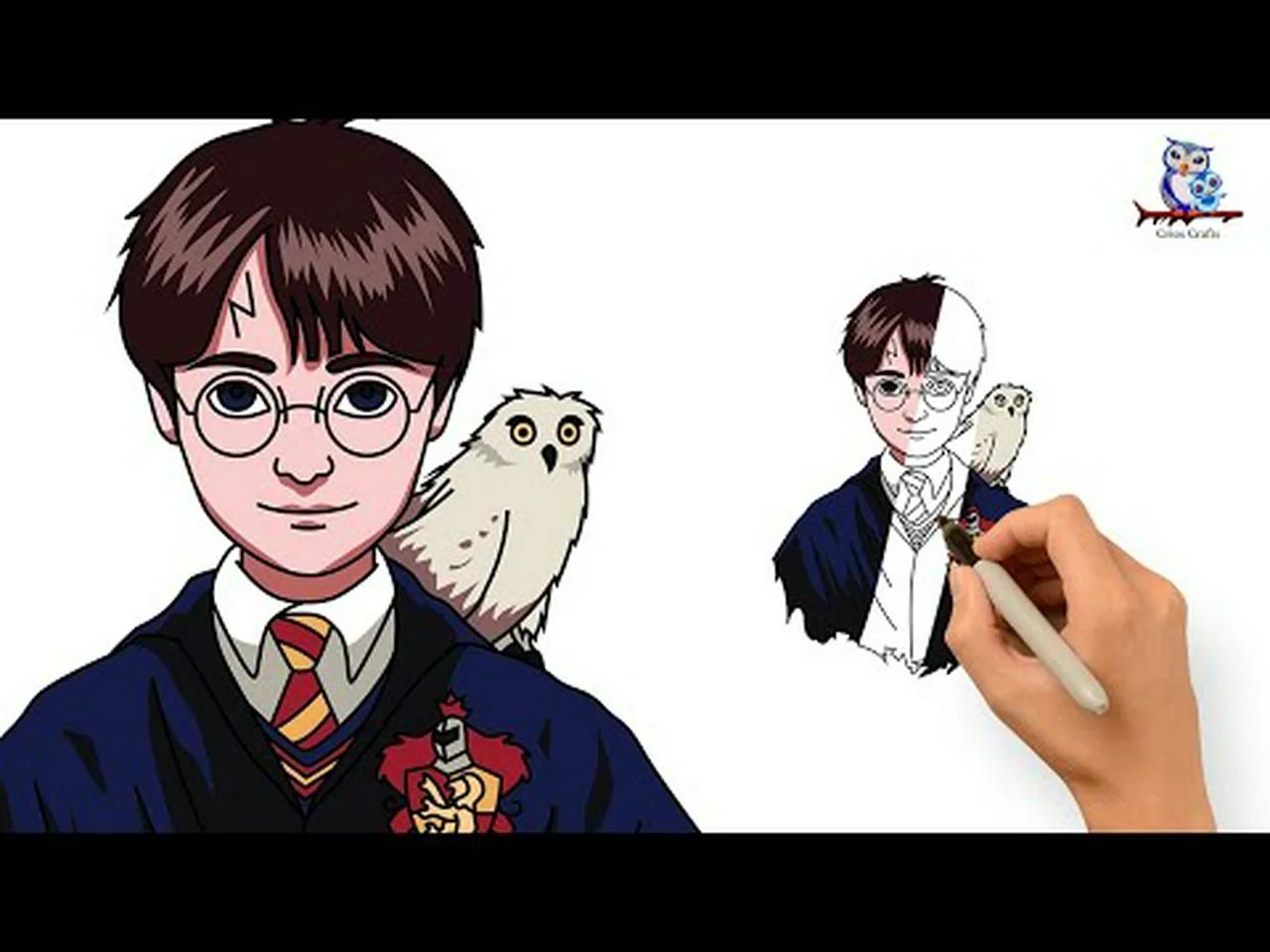How To Draw Harry Potter Sorcerer's Stone - Easy Art Tutorial