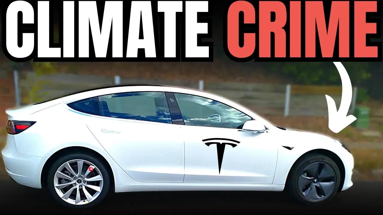 Climate Nutters DAMAGE TESLA (PHOTO EVIDENCE)