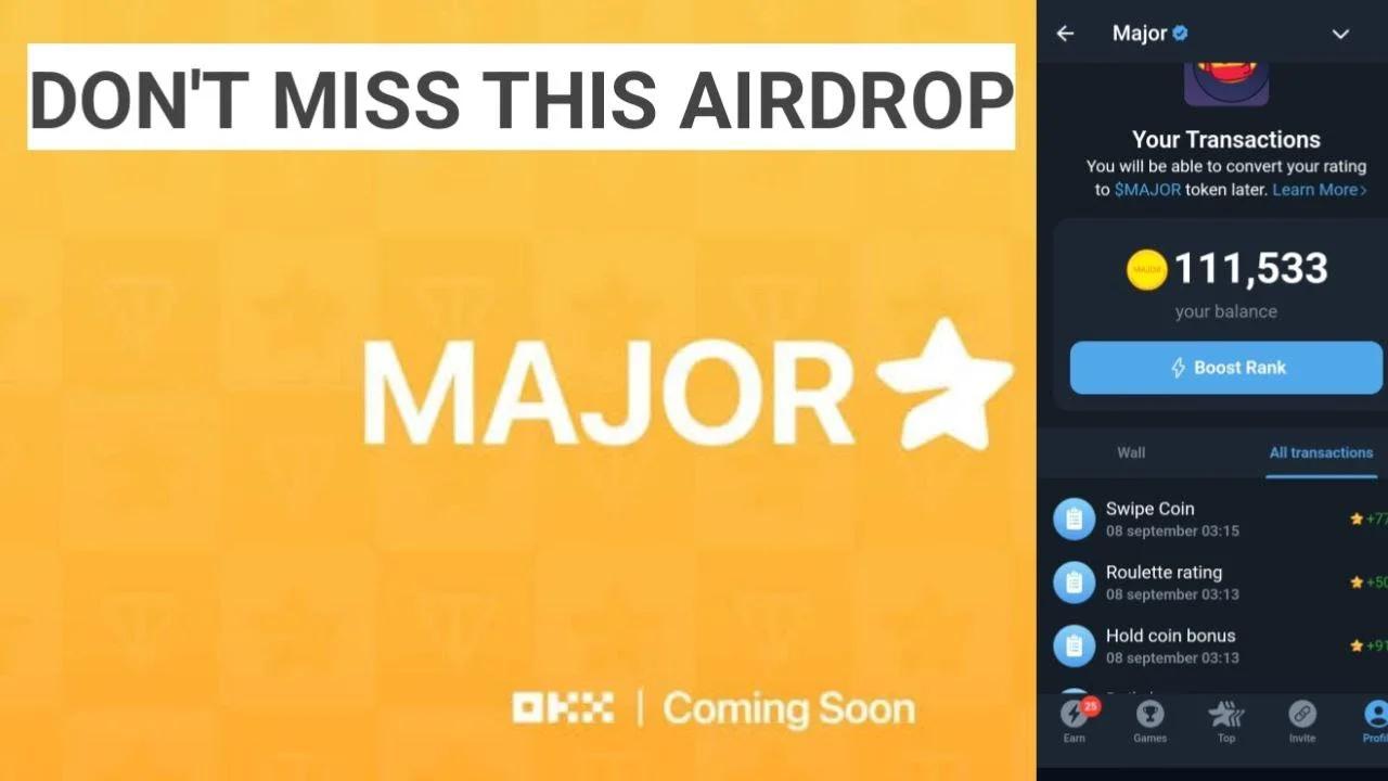 MAJOR AIRDROP THE NEXT NOT AND DOGS