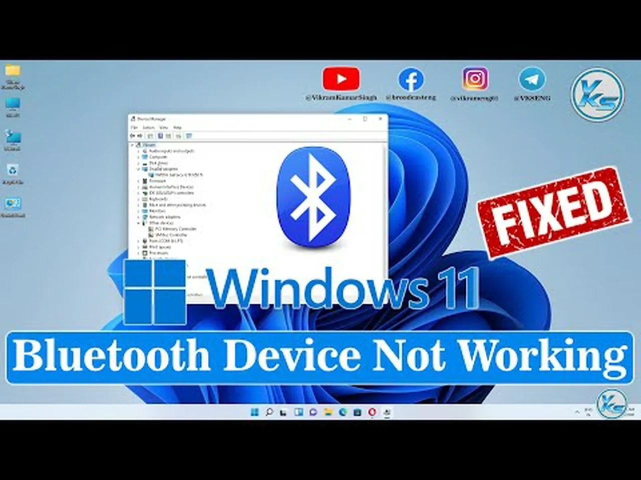 How To Fix Bluetooth Device Not Working On Windows 11