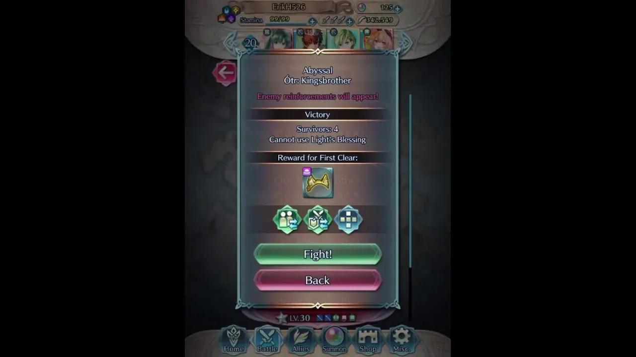 ErikH526 - Fire Emblem Heroes - Mythic Hero Ótr Battle Abyssal - 09-30-2021