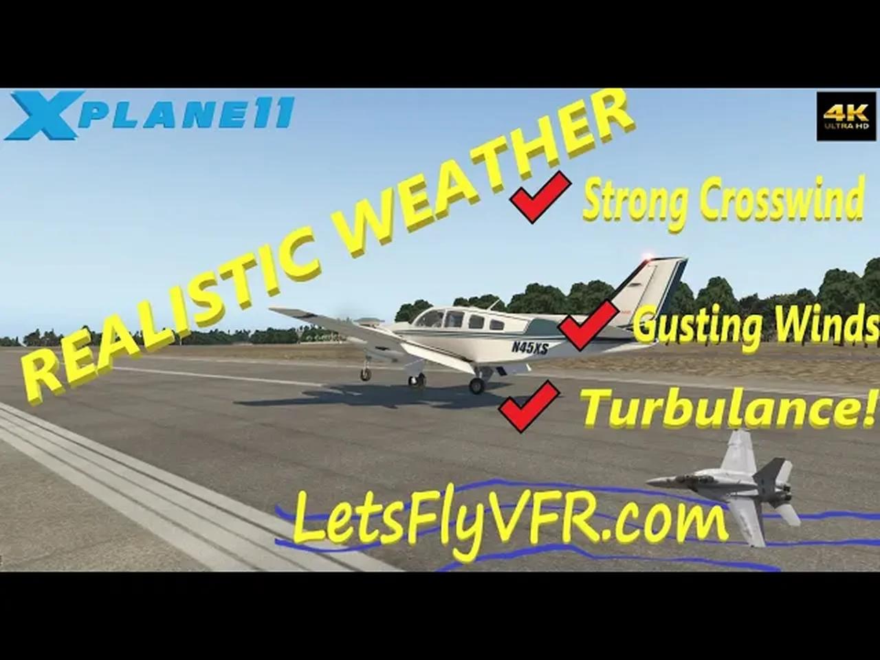 X Plane 11 Ultra IMPRESSIVE Graphics| Riveting Landing | 4K | Crosswind ...