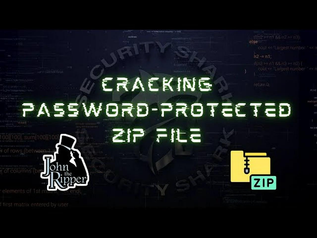 Password Cracking Zip File Unlock Password Protected Zip File Using 8486