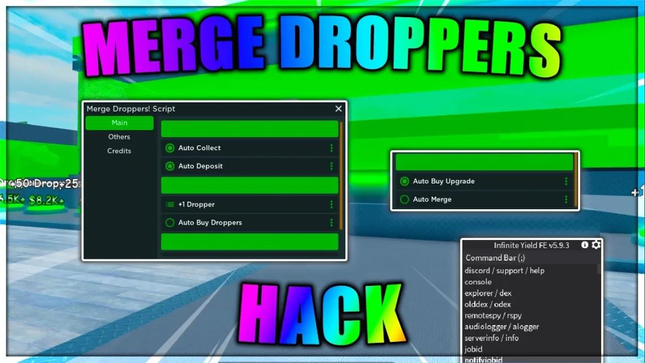 Roblox Merge Droppers Script Hack GUI | Auto Farm, Admin, Auto Buy ...