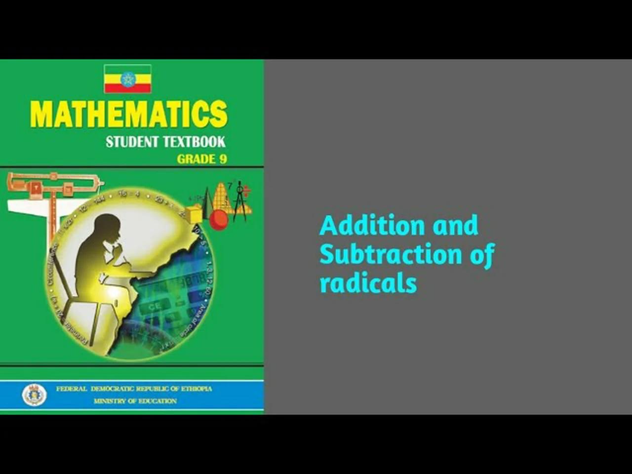 Addition And Subtraction Of Radicals