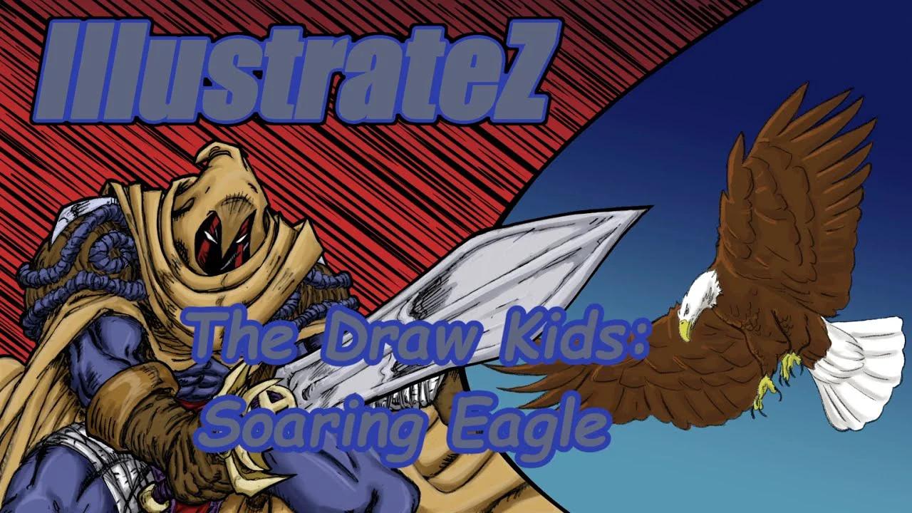 How to draw A Soaring Eagle - The Draw Kids #17