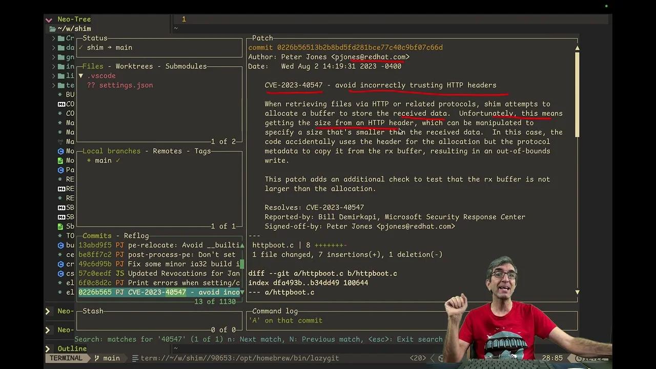 Studying the source code of `shim` for a deeper understanding of CVE 2023-50547 and C programming