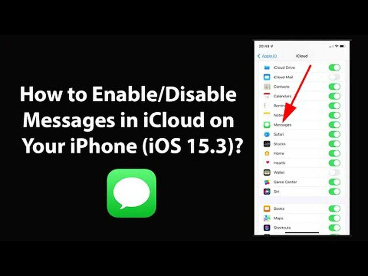 How to Enable/Disable Messages in iCloud on Your iPhone (iOS 15.3)?