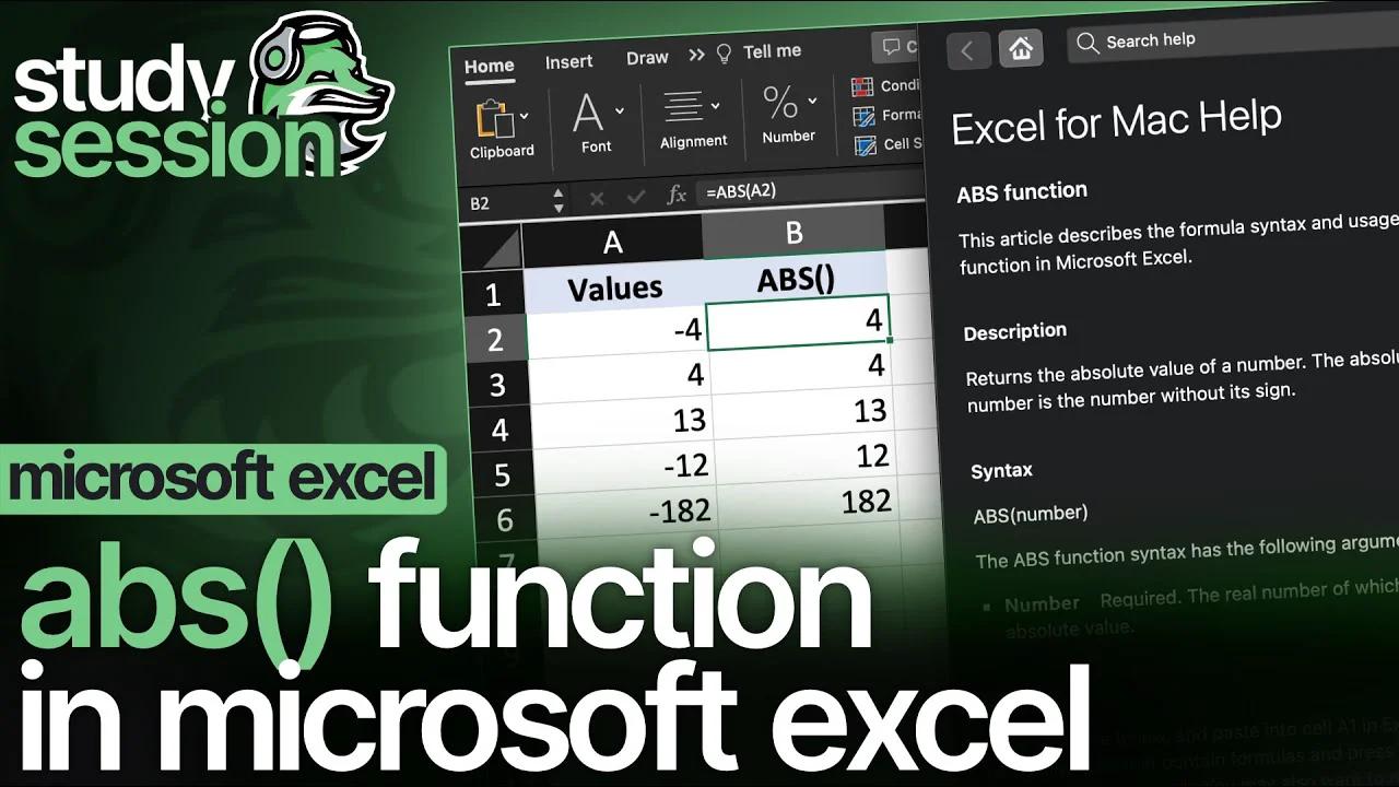 ABS Function In Microsoft Excel | ABS()