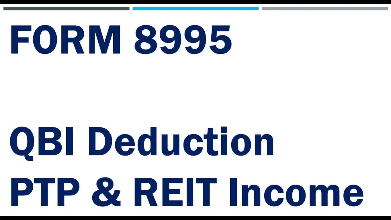 IRS Form 8995 with Publicly Traded Partnership (PTP) Income & Loss