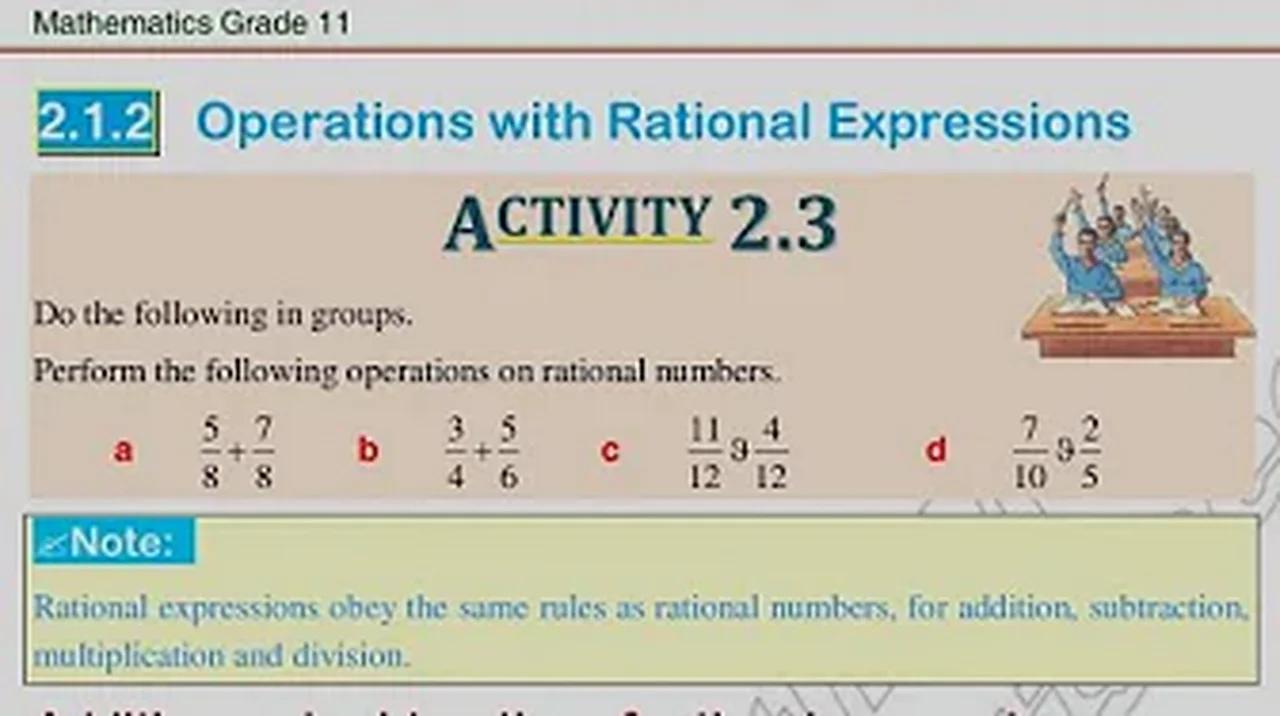 Ethiopian Grade 11 Maths Unit_2 p_2 Operations with Rational expression