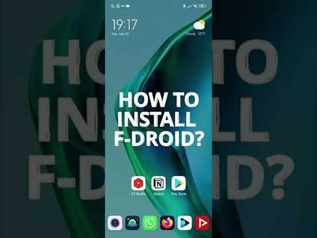 How to install the F-Droid Store?