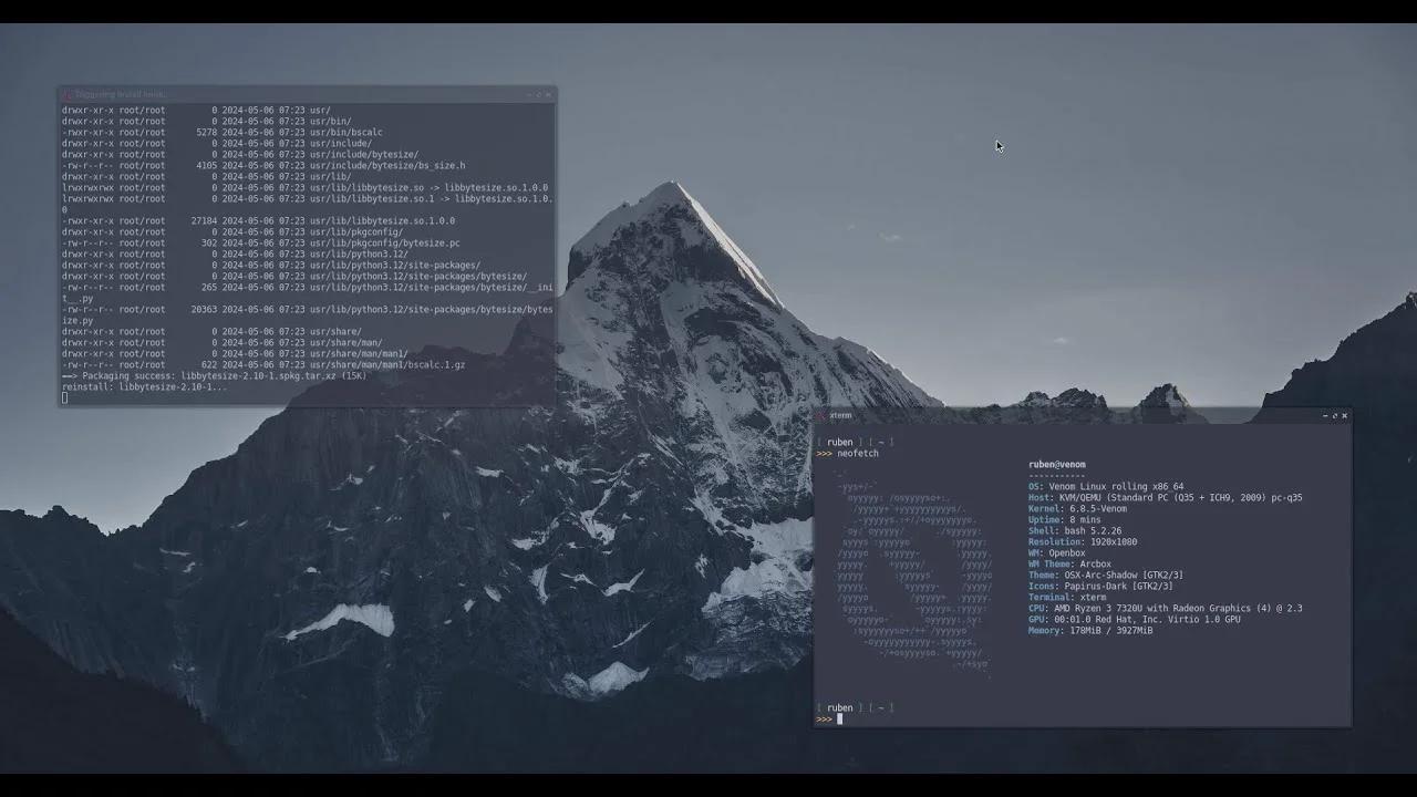 Venom linux instalación y primeros pasos con openbox.