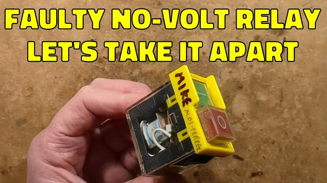 Faulty no-volt relay machine switch