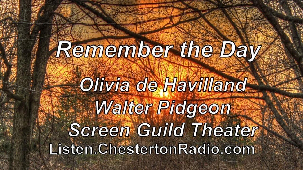 Remember the Day - Olivia de Havilland - Walter Pidgeon - Screen Guild ...