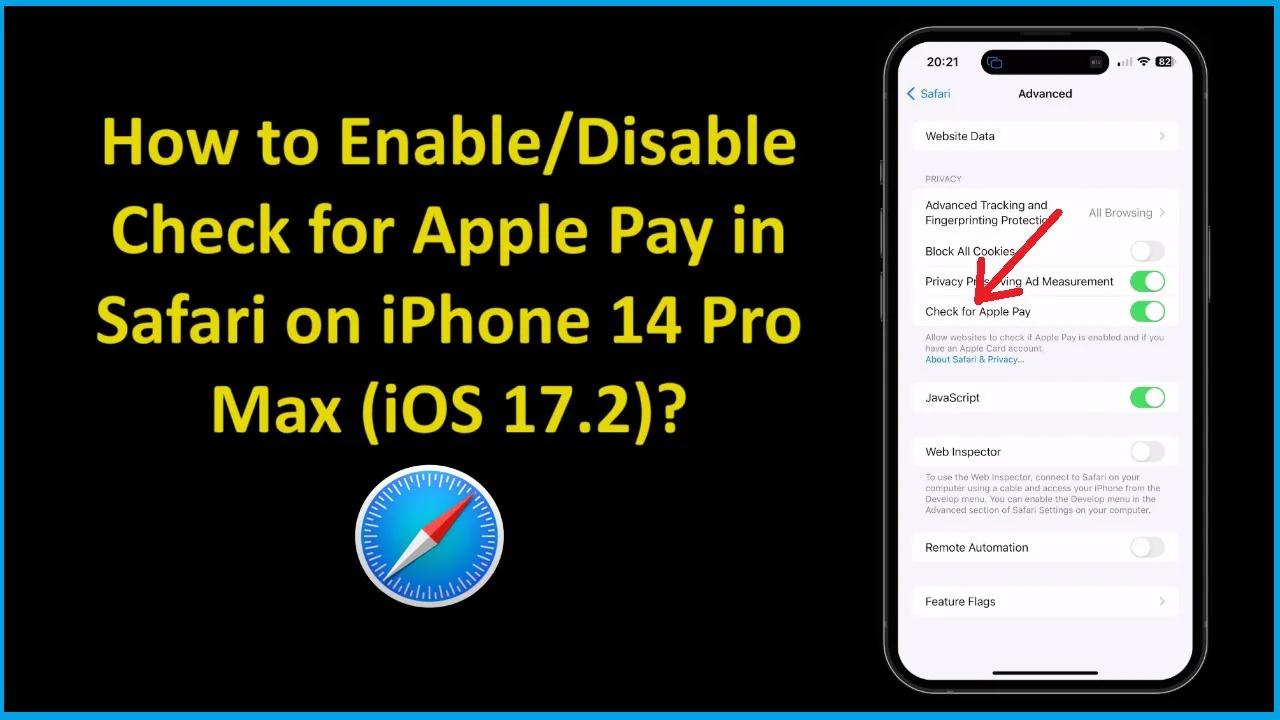 How to Enable/Disable Check for Apple Pay in Safari on iPhone 14 Pro ...