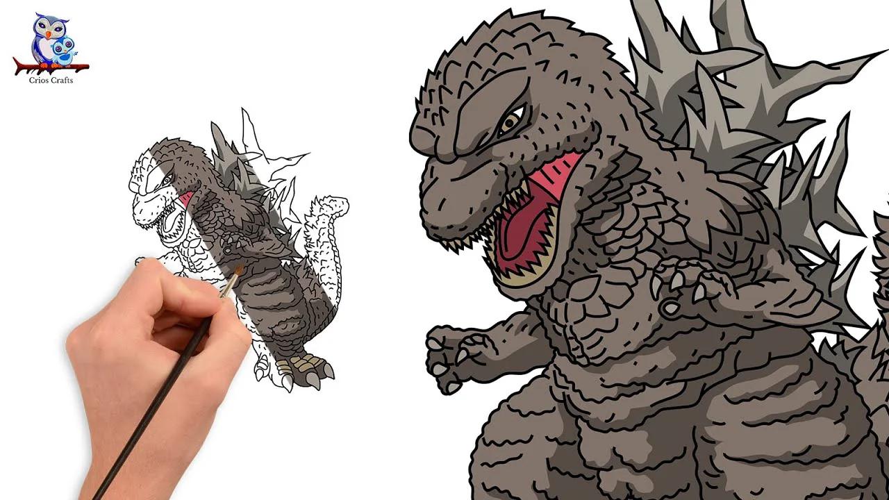 How to Draw Godzilla Minus One - Step by Step