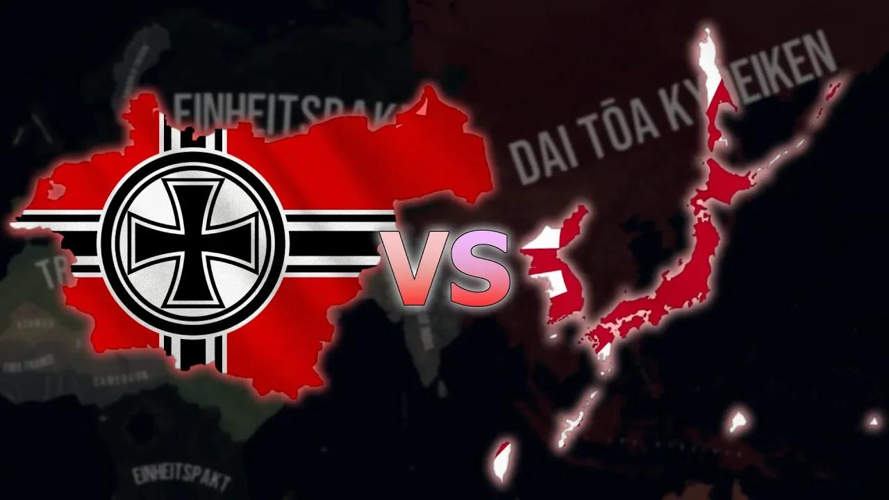 Greater German Reich Vs Greater Japanese Empire - Hoi4 TNO Timelapse