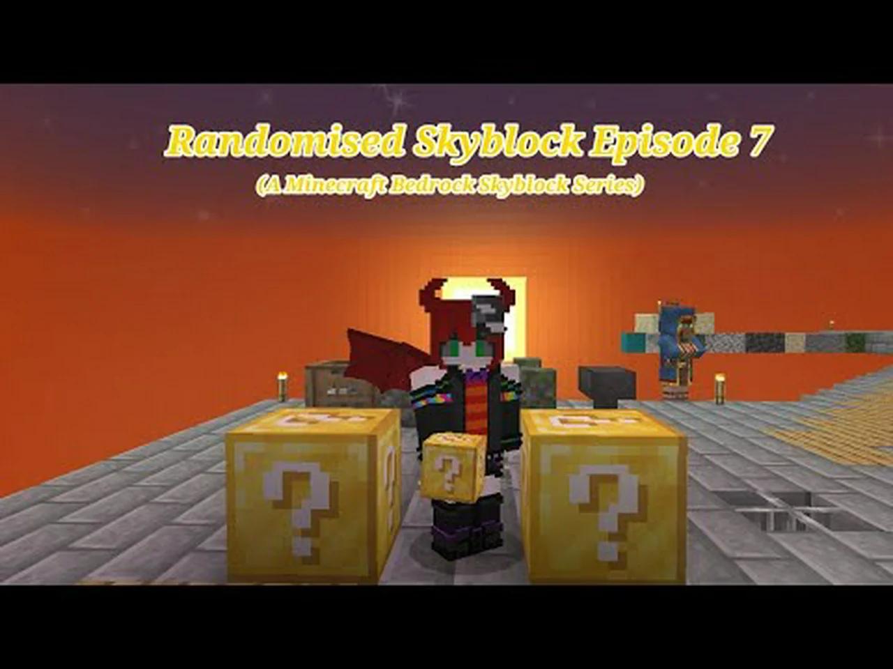 [Minecraft Bedrock Skyblock] Randomized Episode 7: Lucky Blocks Hear Me!