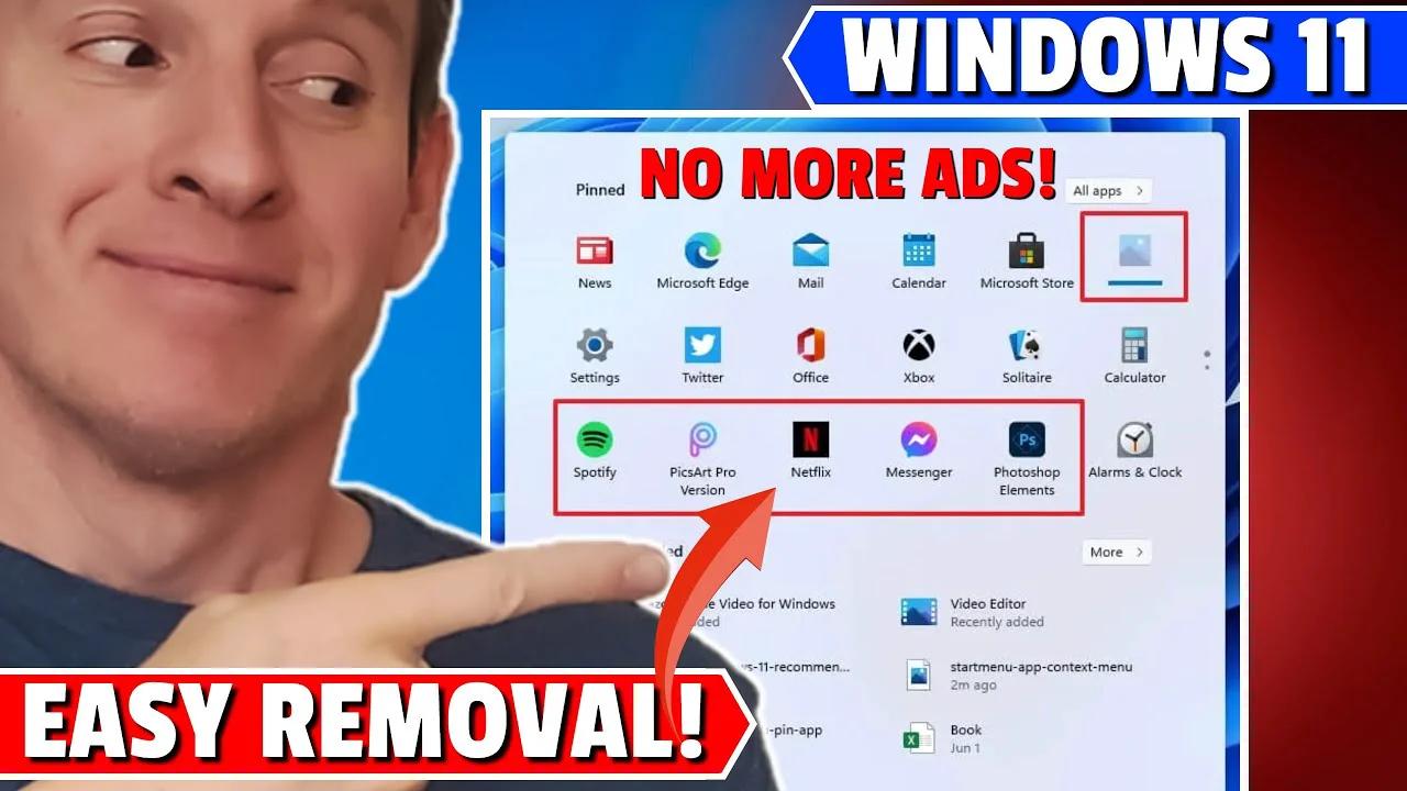 REMOVE ALL WINDOWS 11 ADS - HOW TO - QUICK & EASY!
