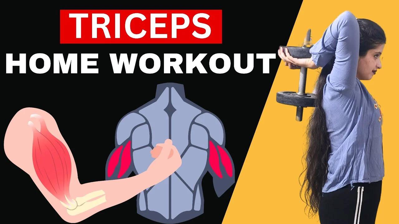 Triceps Workout At Home With Kawalpreet Kaur | Triceps Home Workout ...