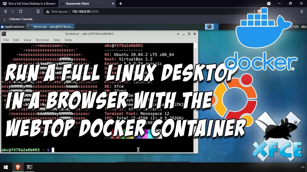 Run a Full Linux Desktop in a Browser with the Webtop Docker Container
