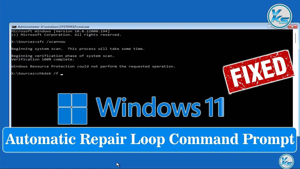 Windows 11 Automatic Repair Loop Command Prompt