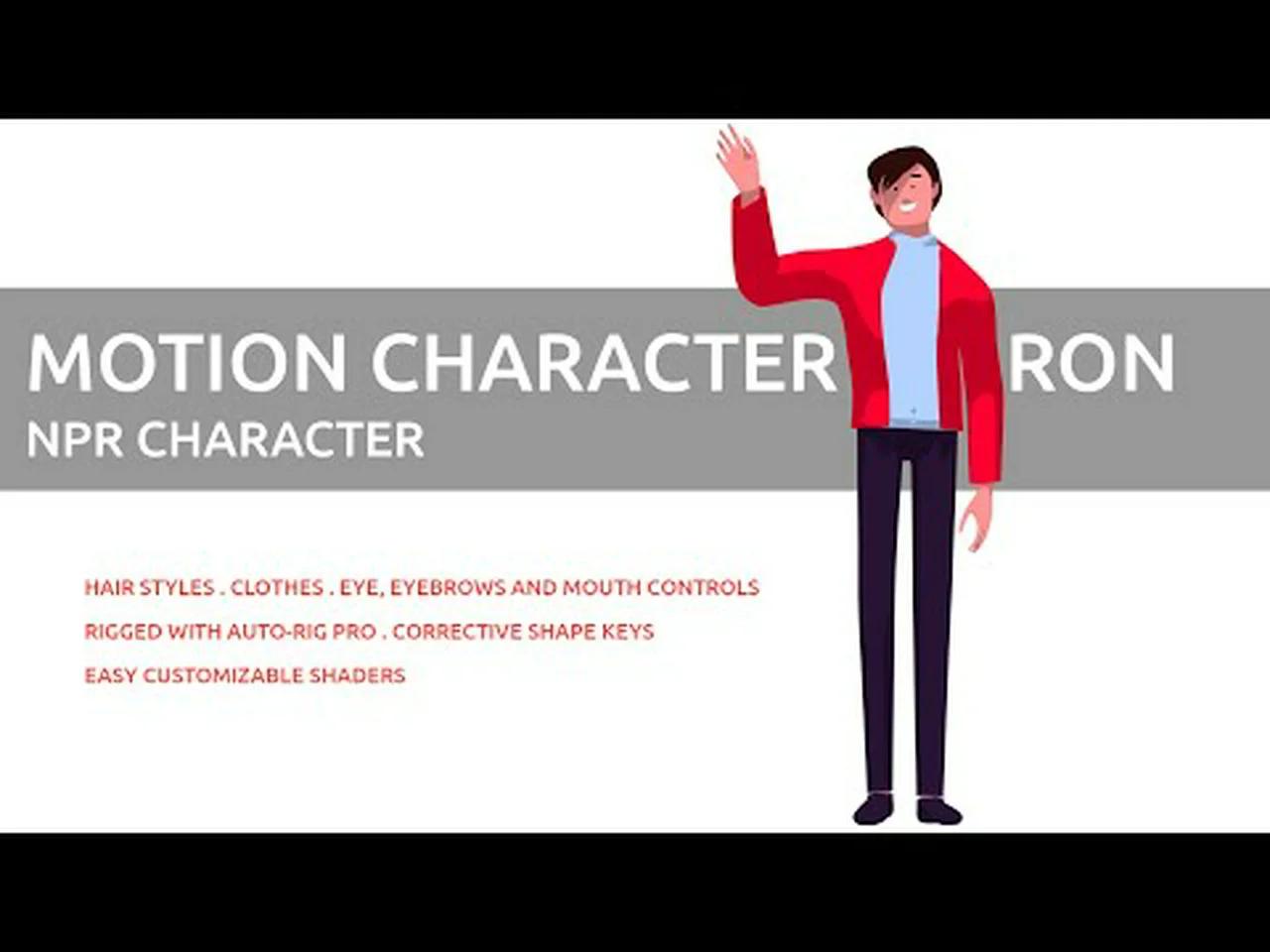 Motion Character NPR - Ron: Blender 3D animation