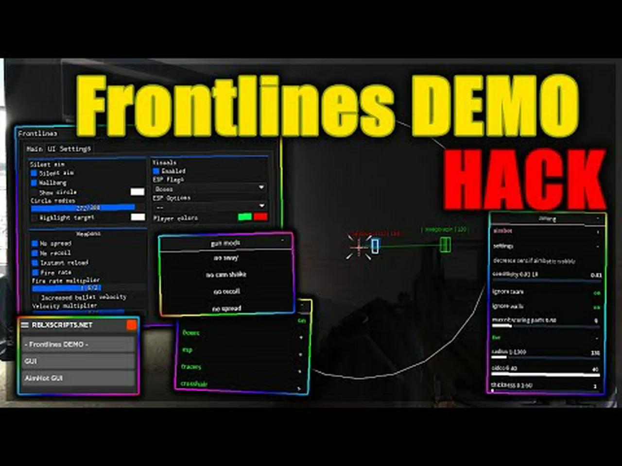 ROBLOX Frontlines DEMO Script PASTEBIN Gui Hack