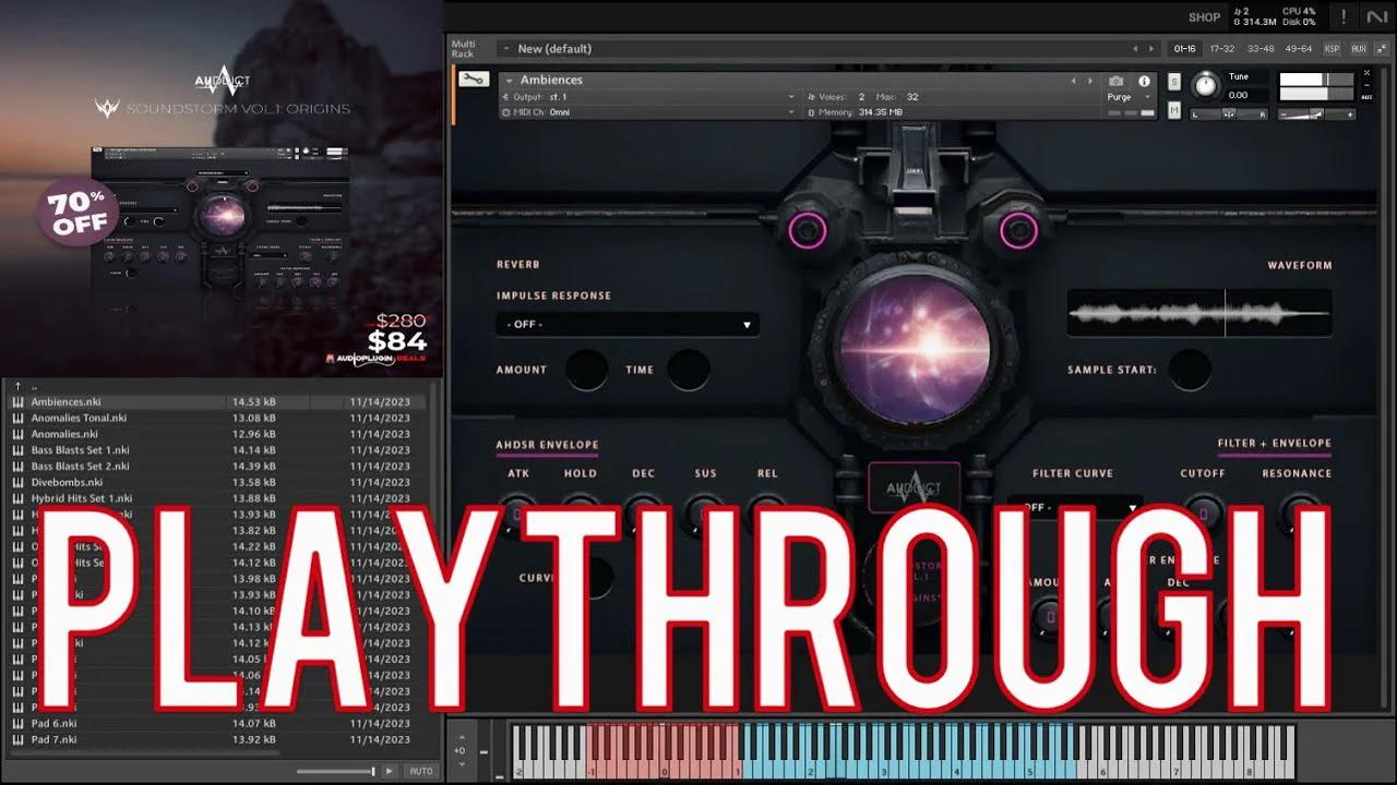 Soundstorm Vol. 1 ORIGINS by Auddict 70% Off | Playthrough