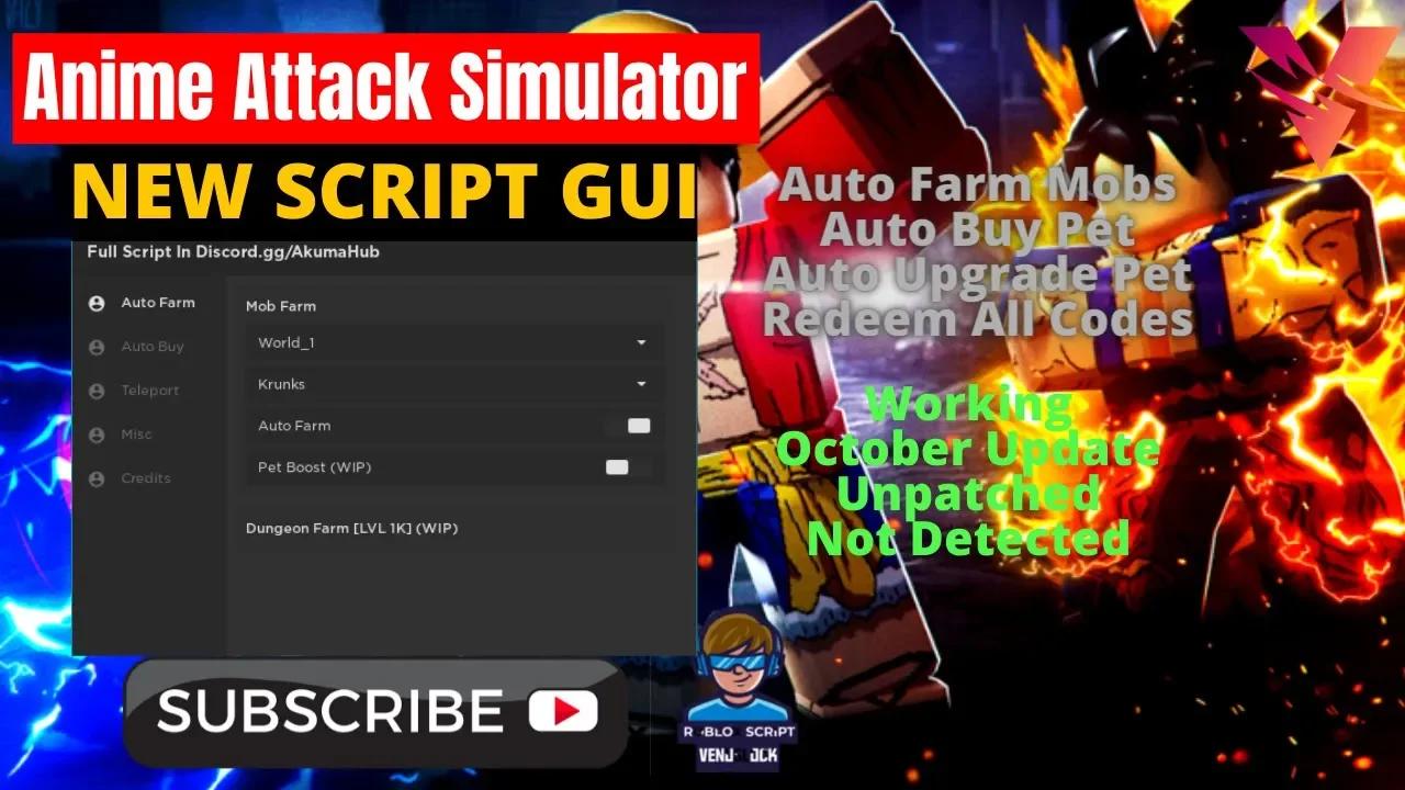 Anime Attack Simulator Script | Auto Farm | Roblox | GUI