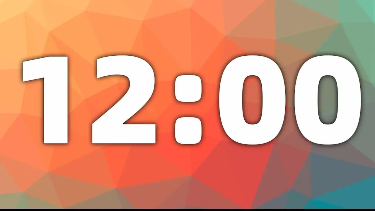 12 Minute Countdown Timer (With Ticking Sound &Alarm Clock Sound) |HD ...