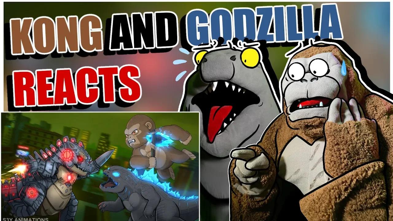 Godzilla Reacts to Baby Godzilla, Kong vs. Mecha Godzilla Animation 3