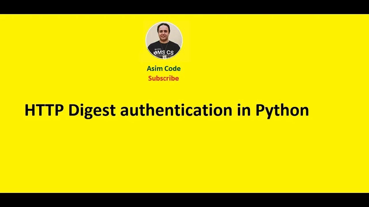 HTTP Digest authentication in Python
