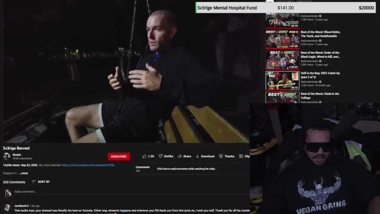 Goatis: Sv3rige Banned || Vegan Gains Livestream Reaction