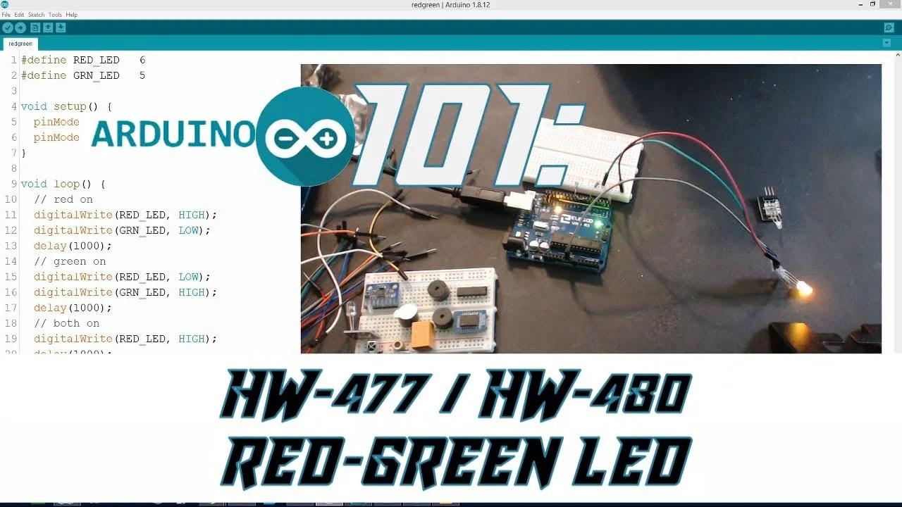 HW 477 HW 480 Red Green LED Arduino for beginners Sensors