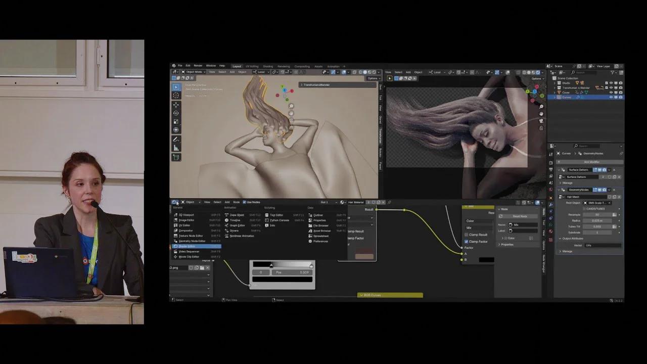 Mesh Hair with Geometry Nodes and Hair Curves Mesh Hair with Geometry Nodes and Hair Curves