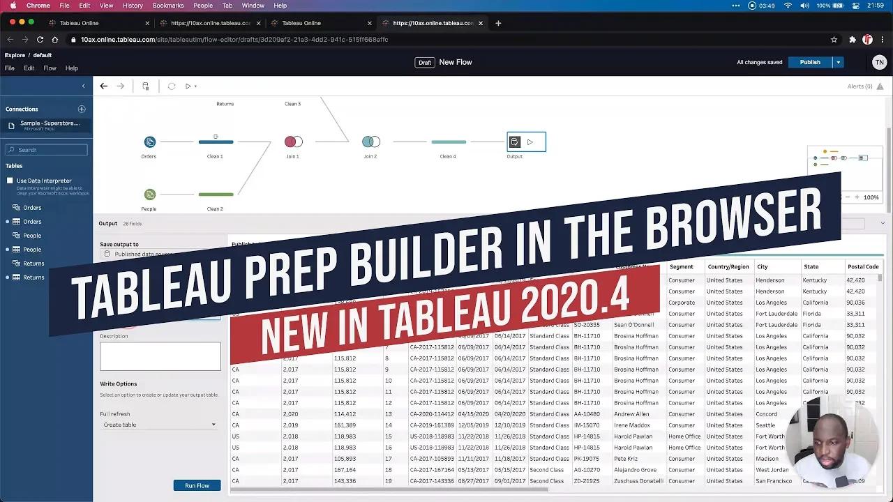 Tableau Prep Builder in the browser - New in Tableau 2020.4