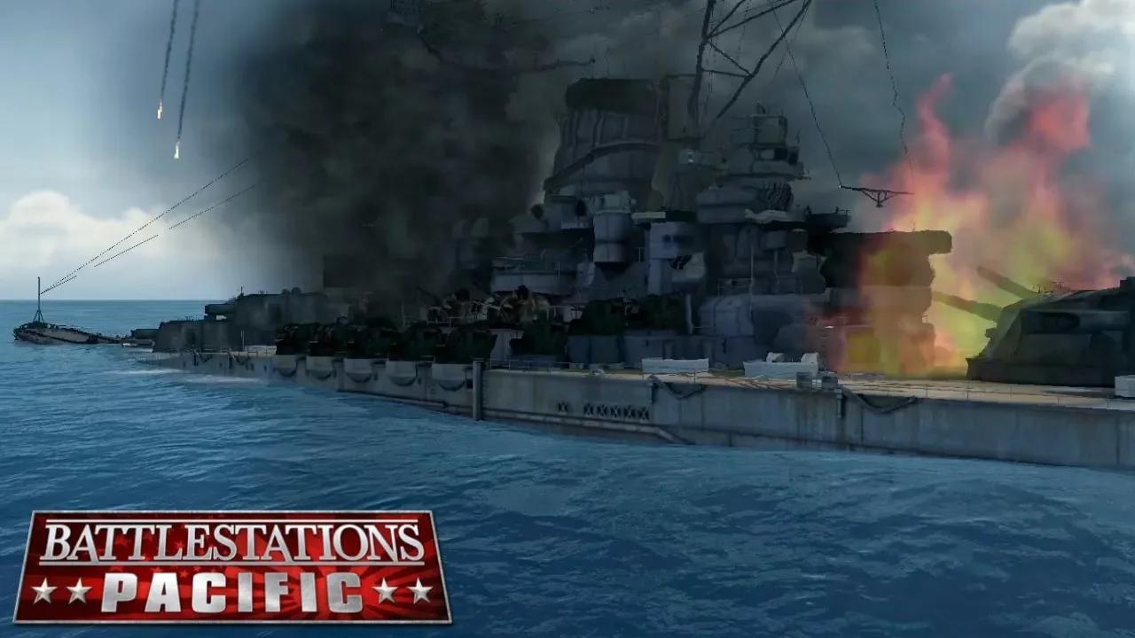 Sinking Japanese Battleship Musashi - Battle of the Sibuyan Sea ...