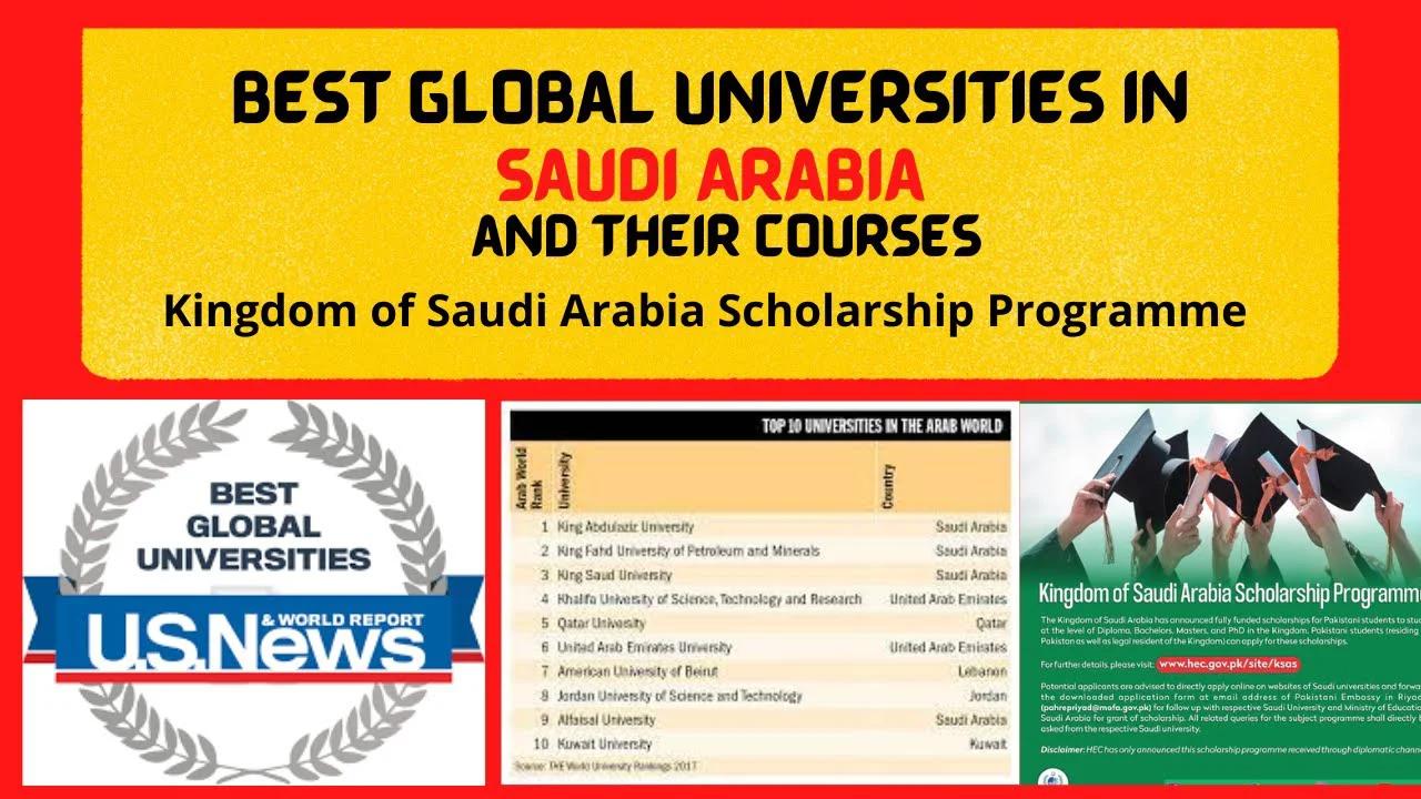 Best Global Universities in Saudi Arabia and their courses